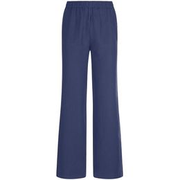 Peter Hahn - Schlupf-Hose aus 100% Leinen, blau, Gr. 21 - Leinen