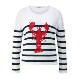 Peter Hahn - Rundhals-Pullover, weiss, Gr. 36 / S - Baumwolle