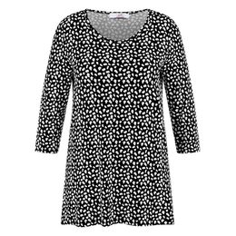 Emilia Lay - Rundhals-Shirt mit 3/4-Arm, schwarz, Gr. 48 / XL