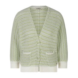 Uta Raasch - Strickjacke mit V-Ausschnitt, mehrfarbig, Gr. 48 / XL - Baumwolle