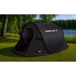 High Peak Vision 2 Einfachdach Pop Up Wurfzelt schwarz f&uuml;r 2 Personen - Wurfzelte