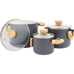 Bo-Camp Urban Outdoor Barbican Topfset Aluminium mit Keramikbeschichtung und Induktion 3 teilig - Camping-T&ouml;pfe