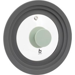 Bo-Camp Universal Glasdeckel mit Silikonrand und Silikonknopf 18 cm - Kochgeschirr-Zubeh&ouml;r