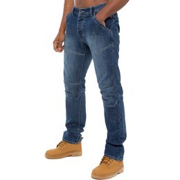 Enzo Herren Denim Jeans Straight Leg - Blau