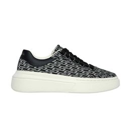 Skechers - "Classic" Sneaker f&uuml;r Damen, Stoff (Schwarz/Nat&uuml;rlich)