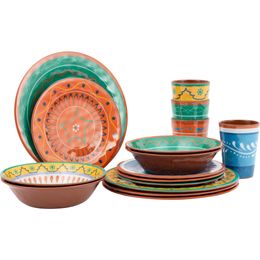Bo-Camp Fiesta Campinggeschirr-Set 16-teilig aus BPA-freiem Melamin f&uuml;r 4 Personen 16-teilig - Kunststoff und Melamin Geschirr-Sets