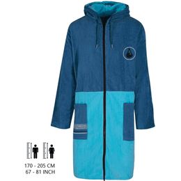 Wave Hawaii Bleys Longsleeve Zip Unisex Poncho blau L - Damenjacken