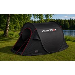 High Peak Vision 3 Einfachdach Pop Up Wurfzelt schwarz f&uuml;r 3 Personen - Wurfzelte
