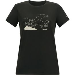 Regatta Fingal Stretch Damen Funktionsshirt schwarz 44 - Damenshirts, -blusen & -pullover