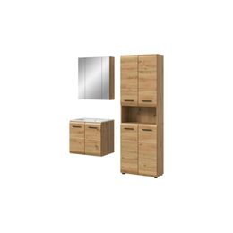 M&ouml;bel Kraft Badkombination holzfarben Ma&szlig;e (cm): B: 135 H: 185 &raquo; M&ouml;bel Kraft