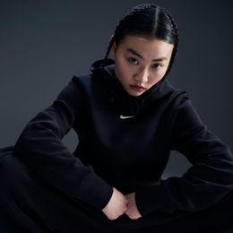 Nike Sportswear Damen Hoodie "W NSW PHNX FLC STD PO HOODIE"schwarz, sail, Gr. XL, Obermaterial: 80% Baumwolle, 20% Polyester, Sweatshirts, mit
