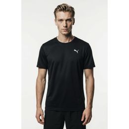 Puma Herren Trainingsshirt "M TAD ESSENTIAL POLY TEXTURE TEE", schwarz, Gr. XL, Web, Obermaterial: 100% Polyester, Shirts, Trainings-T-Shirt, mit