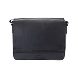 JOOP! JOOP Herren Schultertasche "manciano nevio messenger mhf"schwarz, Rindsleder, Taschen, Unisex Gesch&auml;ftstasche, Umh&auml;ngetasche mit Logopr&auml;gung