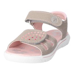 Ricosta M&auml;dchen Sandale "Sarah", Gr. 29, beige, Lederimitat, bestickt, Schuhe, Sommerschuh mit Stickerei, Gr&ouml;&szlig;enschablone zum Download