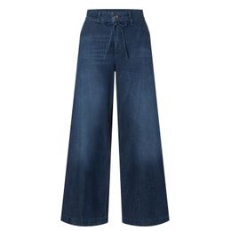 MAC Damen Weite Jeans "WENDY"high fashion blau wash, Gr. 36, Denim/Jeans, Obermaterial: 98% Baumwolle, 2% Elasthan, Jeans, mit Denim-Binde-G&uuml;rtel