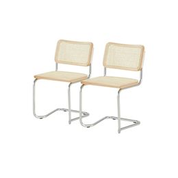 M&ouml;bel Kraft Schwingstuhl 2-er Set holzfarben Ma&szlig;e (cm): B: 52 H: 81 T: 59.0 &raquo; M&ouml;bel Kraft