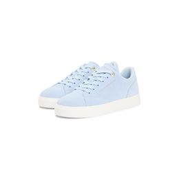 Tommy Hilfiger Damen Plateausneaker "TH FEMININE CUPSOLE SUEDE", Gr. 39hellblau, Veloursleder, aufgeraut, unifarben, Schuhe, Freizeitschuh,