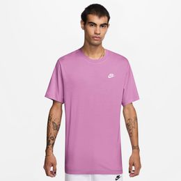 Nike Sportswear Herren T-Shirt "M NSW CLUB TEE"lt magenta, Gr. M, Jersey, Obermaterial: 100% Baumwolle, Shirts, mit Logostickerei auf der Brust, aus