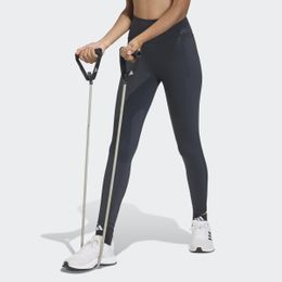 Damen Trainingstights "OPTIME WORKOUT 7/8 LEGGINGS"schwarz, normal, gr., Gr. M, adidas Performance, Obermaterial: 73% Polyester, 27% Elasthan, Hosen