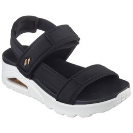 Skechers Damen Sandale "UNO", Gr. 39schwarz, Textil, Schuhe, Sommerschuh, Sandalette, Klettschuh mit SkechAir Luftkissensohle
