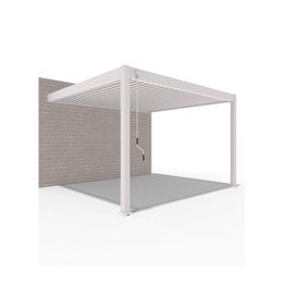 PergoLine Superior Wand Pergola 3,6 m x 4 m ivory sand