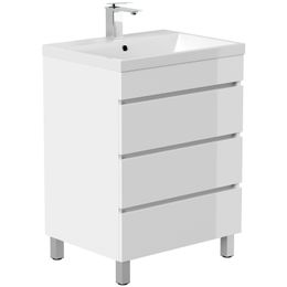 Posseik Stand Badm&ouml;bel Fellini 60 SoftClose eiche gold mit drei grifflosen Schubladen