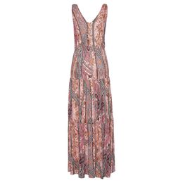 Buffalo Kleid Damen Gr&ouml;&szlig;e 40 hellblau / cognac / orange / rosa Sommerkleid