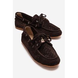 Stevo Leder Schn&uuml;rer Loafer
