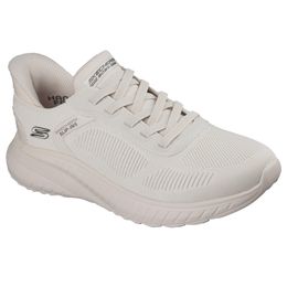 Skechers Herren Slip-On Sneaker "BOBS SQUAD CHAOS-SOLID STEP", Gr. 48,5sanftes wei&szlig;, Textil, Schuhe, Schlupfschuh, Slipper, Sneaker zum Schlupfen