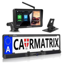 CARMATRIX Solar R&uuml;ckfahrsystem mit Android Auto und Apple CarPlay, GoogleMaps, YouTube
