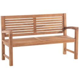 CLP Teakbank Halden I Holzbank F&uuml;r Den Garten I Sitzbank Mit Armlehnen