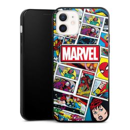 DeinDesign iPhone 12 Handy Slim Case extra d&uuml;nn Silikon Handyh&uuml;lle schwarz H&uuml;lle Muster Comic Marvel Silikon Slim Case