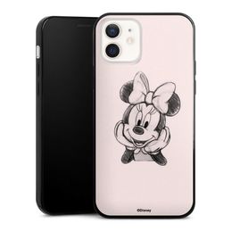 DeinDesign iPhone 12 Handy Slim Case extra d&uuml;nn Silikon Handyh&uuml;lle schwarz H&uuml;lle Disney Minnie Mouse Official Licensed Product Silikon Slim Case
