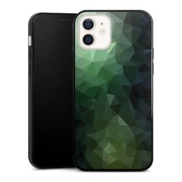 DeinDesign iPhone 12 Handy Slim Case extra d&uuml;nn Silikon Handyh&uuml;lle schwarz H&uuml;lle Mosaic Geometric Tarnmuster Silikon Slim Case