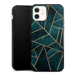 DeinDesign iPhone 12 Handy Slim Case extra d&uuml;nn Silikon Handyh&uuml;lle schwarz H&uuml;lle Elisabeth Fredriksson Gold & Copper Stone Silikon Slim Case