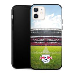 DeinDesign iPhone 12 Handy Slim Case extra d&uuml;nn Silikon Handyh&uuml;lle schwarz H&uuml;lle Official Licensed Product Stadium Rb Leipzig Silikon Slim Case