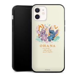 DeinDesign iPhone 12 Handy Slim Case extra d&uuml;nn Silikon Handyh&uuml;lle schwarz H&uuml;lle Disney Official Licensed Product Lilo & Stitch Silikon Slim Case