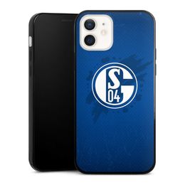 DeinDesign iPhone 12 Handy Slim Case extra d&uuml;nn Silikon Handyh&uuml;lle schwarz H&uuml;lle Schalke 04 Official Licensed Product Fc Schalke 04 Silikon Slim Case