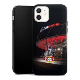 DeinDesign iPhone 12 Handy Slim Case extra d&uuml;nn Silikon Handyh&uuml;lle schwarz H&uuml;lle Official Licensed Product Bayer 04 Leverkusen Stadium Silikon Slim Case