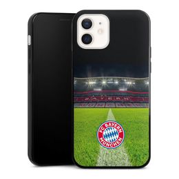 DeinDesign iPhone 12 Handy Slim Case extra d&uuml;nn Silikon Handyh&uuml;lle schwarz H&uuml;lle Fc Bayern M&uuml;nchen Stadium Fcb Silikon Slim Case