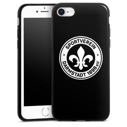 DeinDesign iPhone SE (2020) Handy Slim Case extra d&uuml;nn Silikon Handyh&uuml;lle schwarz H&uuml;lle Logo Sv Darmstadt 98 Official Licensed Product Silikon Slim Case