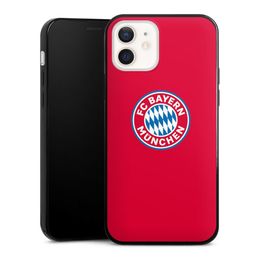 DeinDesign iPhone 12 Handy Slim Case extra d&uuml;nn Silikon Handyh&uuml;lle schwarz H&uuml;lle Fc Bayern M&uuml;nchen Fcb Logo Silikon Slim Case
