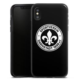 DeinDesign iPhone X Handy Silikon H&uuml;lle Case schwarz Handyh&uuml;lle Sv Darmstadt 98 Official Licensed Product Logo
