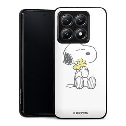DeinDesign Xiaomi 14T Handy Silikon H&uuml;lle Case schwarz Handyh&uuml;lle Snoopy Love Peanuts
