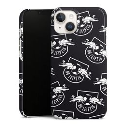 DeinDesign iPhone 14 Handy Premium Case Smartphone Handyh&uuml;lle Schutzh&uuml;lle gl&auml;nzend Rb Leipzig Logo Muster Premium Case