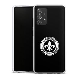 DeinDesign Galaxy A52s 5G Handy Silikon H&uuml;lle Case wei&szlig; Handyh&uuml;lle Sv Darmstadt 98 Official Licensed Product Logo Silikon Case