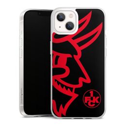 DeinDesign iPhone 13 Handy Silikon H&uuml;lle Case transparent Handyh&uuml;lle 1. Fc Kaiserslautern Logo Official Licensed Product Silikon Case