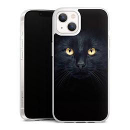 DeinDesign iPhone 13 Handy Silikon H&uuml;lle Case transparent Handyh&uuml;lle Eye Cat Black Silikon Case
