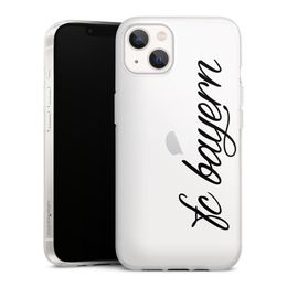 DeinDesign iPhone 13 Handy Silikon H&uuml;lle Case transparent Handyh&uuml;lle Fcb Official Licensed Product Fc Bayern M&uuml;nchen Silikon Case