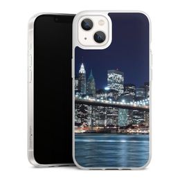 DeinDesign iPhone 13 Handy Silikon H&uuml;lle Case transparent Handyh&uuml;lle Usa Brooklyn Bridge New York Silikon Case